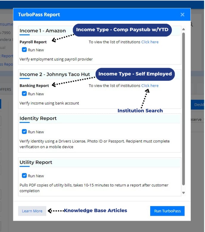 Report Types in DealerCenter